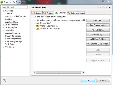 java android application library build problems stack overflow