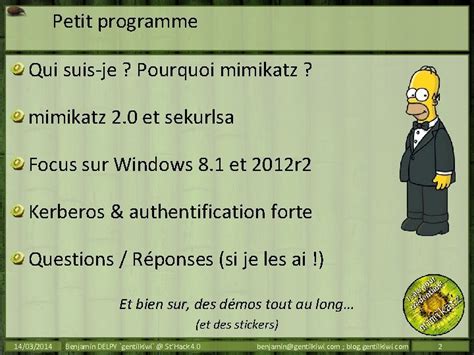 Mimikatz 2 0 Benjamin DELPY Gentilkiwi Petit Programme
