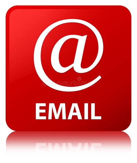 Email Address Icon Red Square Button Stock Illustration