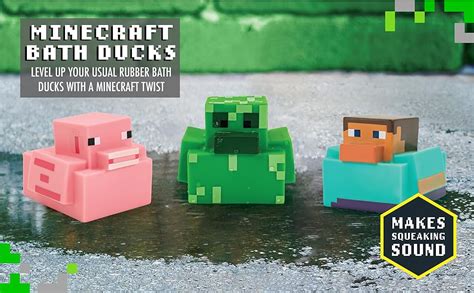 Minecraft Rubber Duckies Officially Licensed Minecraft Bath Ducks