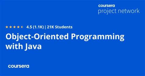 Object Oriented Programming With Java Coursya