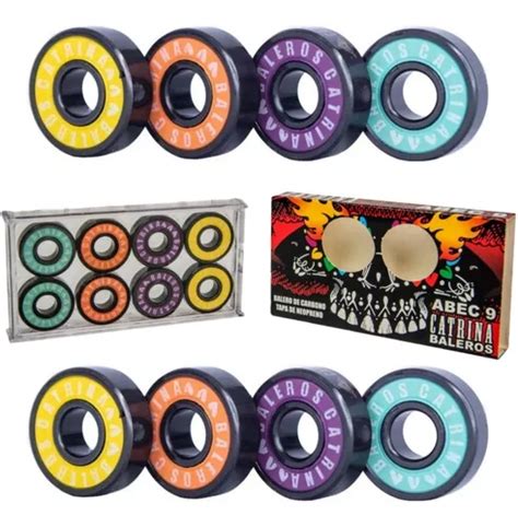 Set 8 Baleros Catrina Abec 9 Colores Skate Patines Scooters Envío Gratis