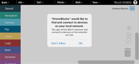 Droneblocks Doesnt Connect To Tello Wifi Droneblocks Support Droneblocks Drone Coding