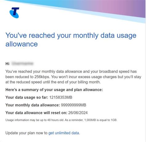 Youve Reached Your Monthly Data Usage Allowance Rtelstraaustralia