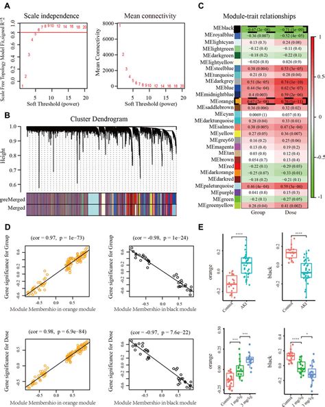 Wgcna Selected Two Modules Associated With Aki And Dose A Analysis