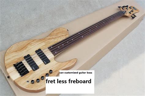 Neck Through Fretless 5 String Foder Bass Guitar Active Fretless Bass
