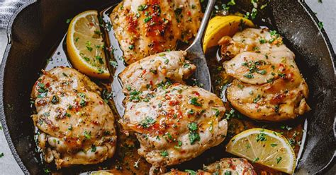 Lemon Garlic Boneless Skinless Chicken Thighs