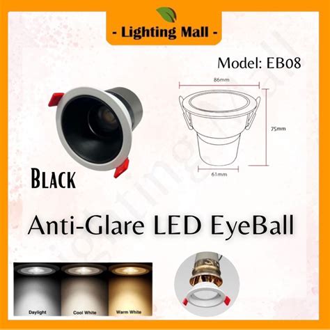 Recessed Spotlight Led Eyeball Cob Downlight 12w 3000k4000k6500k Anti