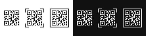 Qr 코드입니다 Qr 코드 프레임 벡터 집합입니다 스마트폰에서 스캔하는 코드입니다 모바일 앱 결제 및 전화에 대한 Qr 코드 벡터 그림입니다 Brand Name Smart