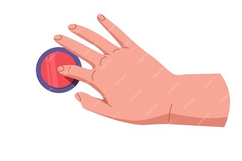 Premium Vector Hand Pushing And Pressing Button Finger Pressing