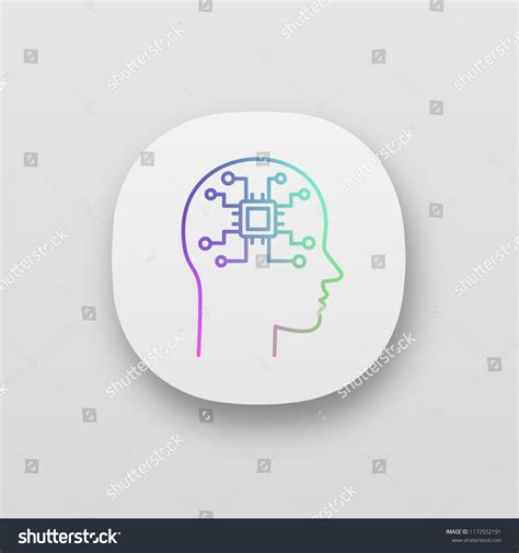 Artificial Intelligence App Icon Uiux User Stock Vector Royalty Free 1172552191 Shutterstock