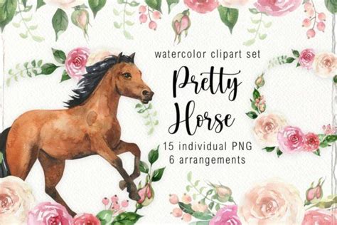 Watercolor Horse Clipart Graphic By Julaznamcreative · Creative Fabrica