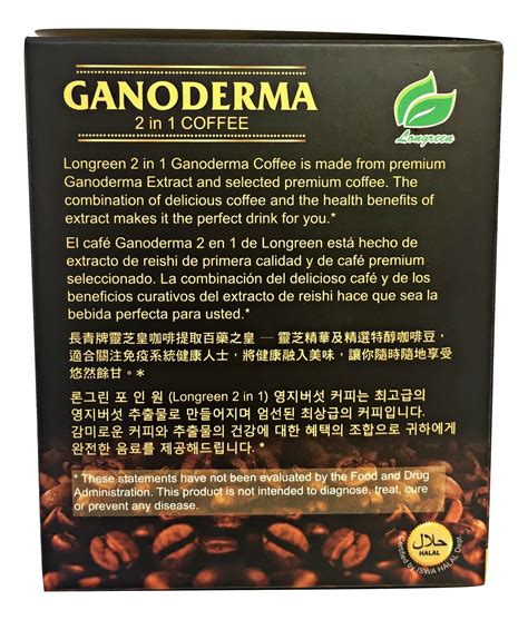 Black Ganoderma Coffee 1 Box 2 18g 30 Sachets Puregano