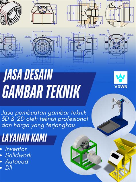 Jual Jasa Desain Gambar Teknik 3d 2d Software Inventor Solidwork