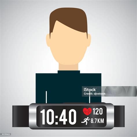 착용 할 수 있는 기술 설계입니다 소셜 미디어 아이콘 벡터 일러스트 레이 션 개념에 대한 스톡 벡터 아트 및 기타 이미지