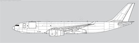 Airbus A330 200f Freighter Vector Drawing Of Wide Body Cargo Jet