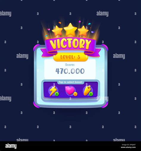 game victory sign banner or popup window vector award badge with
