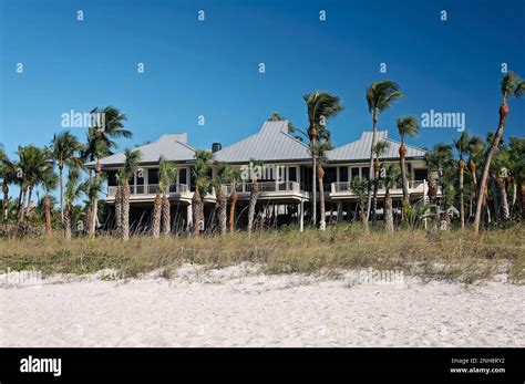 3 Condominiums Beachfront Sand Palm Trees Elevated On Pilings High