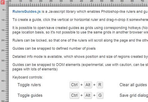 photoshop rulers and guides interface on web page web resources webappers