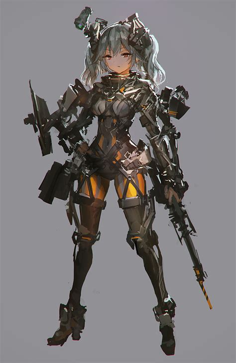 Safebooru 1girl Armor Blue Hair Blurry Bodysuit Covered Navel