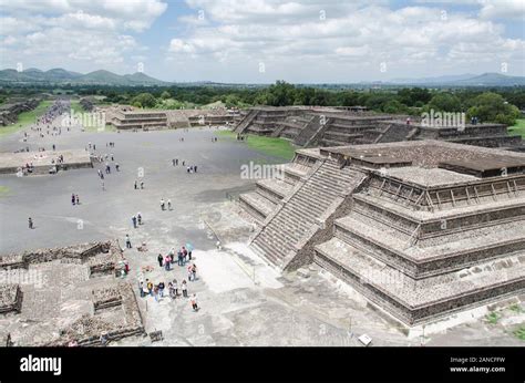 View From The Pyramid Of The Moon A Square And The Avenue Of The Dead