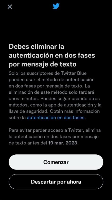 autenticación en dos pasos de twitter sería exclusiva de los usuarios suscritos a twitter blue
