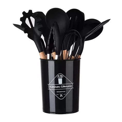 Silicon Utensil Set W Olastic Holder Hmr Shop N Bid