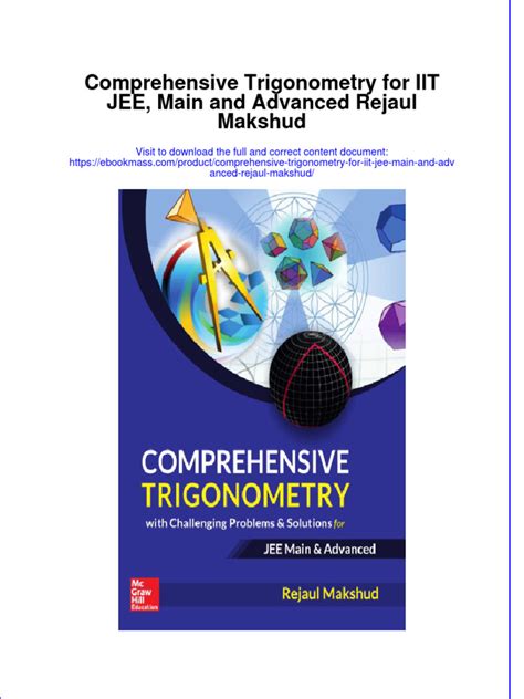 Comprehensive Trigonometry For Iit Jee Main And Advanced Rejaul