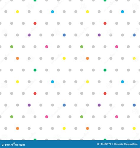 Seamless Dotted Pattern Cute Colorful Polka Dot Background Abstract