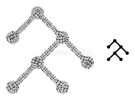 Binary Structure Recursion Composition Of Binary Structure Items Stock Vector Illustration Of