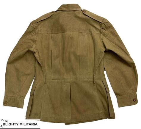 Original Ww2 British Army Khaki Drill Bush Jacket Gem