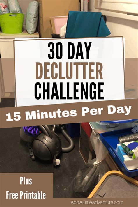 30 Day Declutter Challenge Free Printable Schedule Declutter