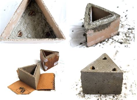 DIY macetas geométricas de cemento Decoración
