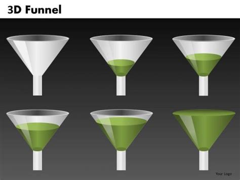 Funnel Graphics Set For PowerPoint Presentations