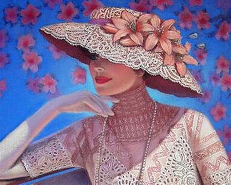 Retro Lady Retro Art Cool Paintings People Vintage Woman Hats Hd Wallpaper Pxfuel