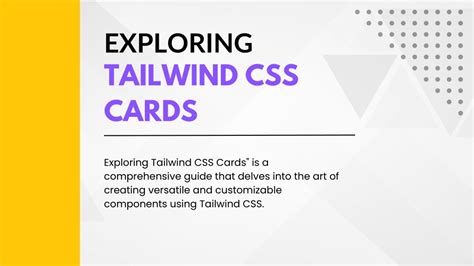 Ppt Make Beautiful Tailwind Cards That Inspire Your Users Powerpoint