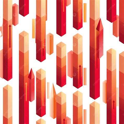 Vector Devaluation Declining Bar Graph Concept Seamless Pattern Currency Depreciation