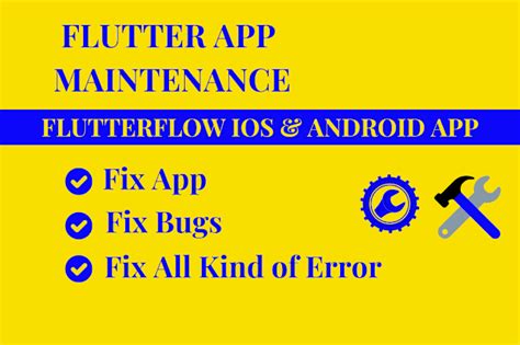Do flutterflow maintenance, fix flutter error bug, flutterflow mobile app seo by Nguyennelson8 ...
