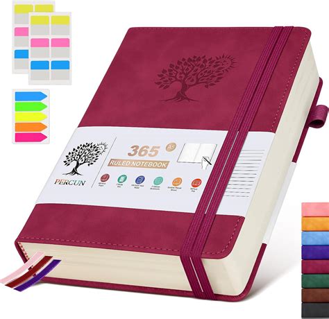 A5 Lined Journal Notebook 365 Page Leather Journals For