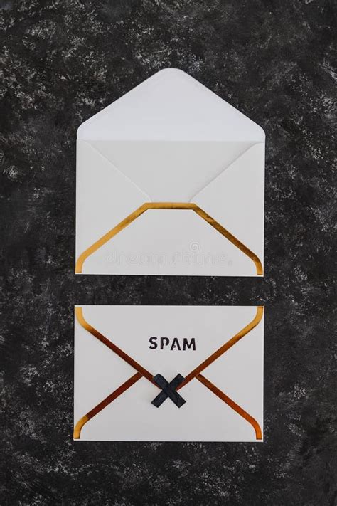 Inbox Clean Up Concept Email Envelopes With And Without Spam Text On