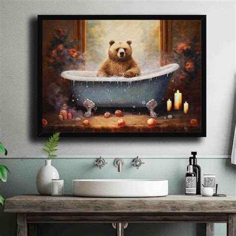 Bear Bathroom Decor Etsy