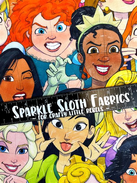 Princesses Funny Faces Sparkle Sloth