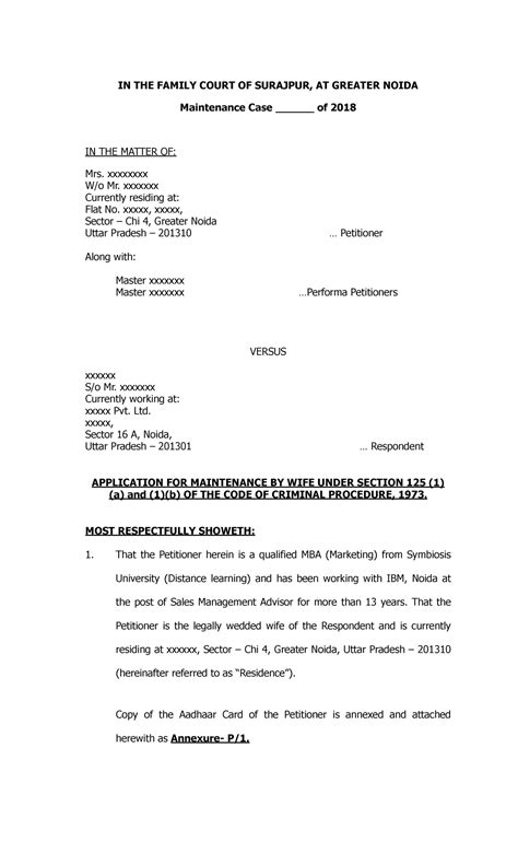 Interlocutory Application Format Cpc Draft Interlocutory Application In The Court Distric