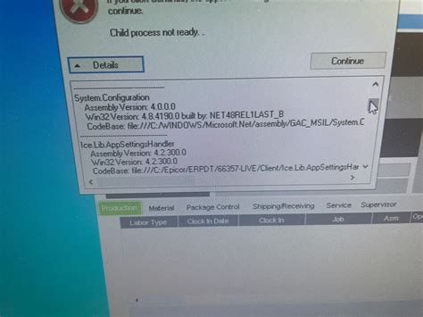 Unhandled Exception Has Occurred In Mes Kinetic Erp Epicor User Help Forum