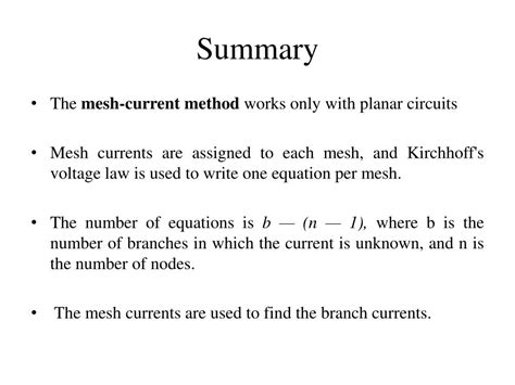 PPT Lecture Mesh Analysis PowerPoint Presentation Free Download ID