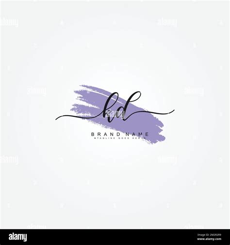 Watercolor Signature Logo For Initial Letter Kd Vector Logo Template
