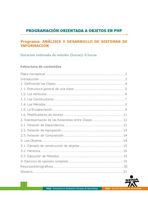 Programación Orientada A Objetos En Php Descargar Gratis Pdf Objeto