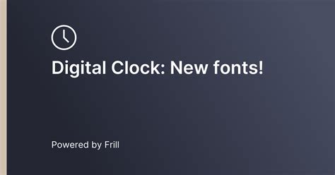 Digital Clock New Fonts Frill Co