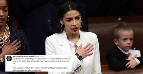 Rep Alexandria Ocasio Cortez Explains Why She Wore Red Lipstick And