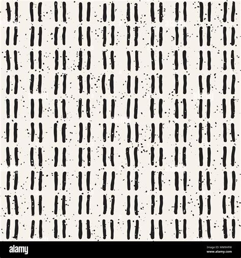 Hand Drawn Style Ethnic Seamless Pattern Abstract Grungy Geometric